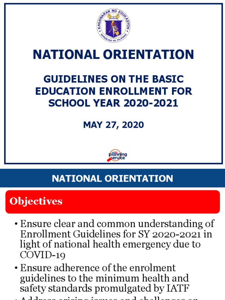 Enrollment Guidelines SY 2020 2021v8 PDF | PDF | Learning | Information