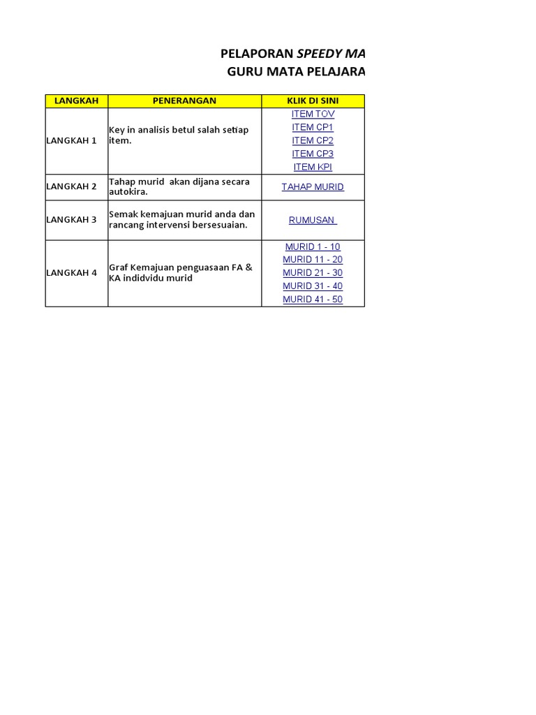 Pelaporan Speedy Math - Kelas4u | PDF