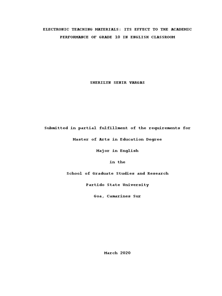 Maed Research | Download Free PDF | Multimedia | Teachers