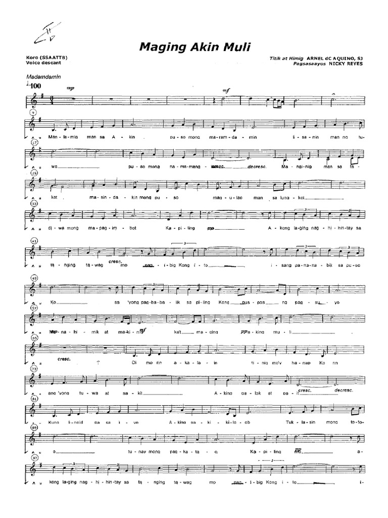 Maging Akin Muli Melody | PDF
