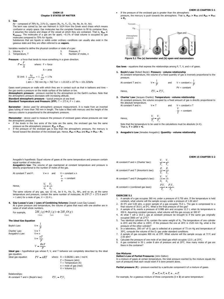 Understanding Gas Behavior and Laws | PDF | Intermolecular Force ...