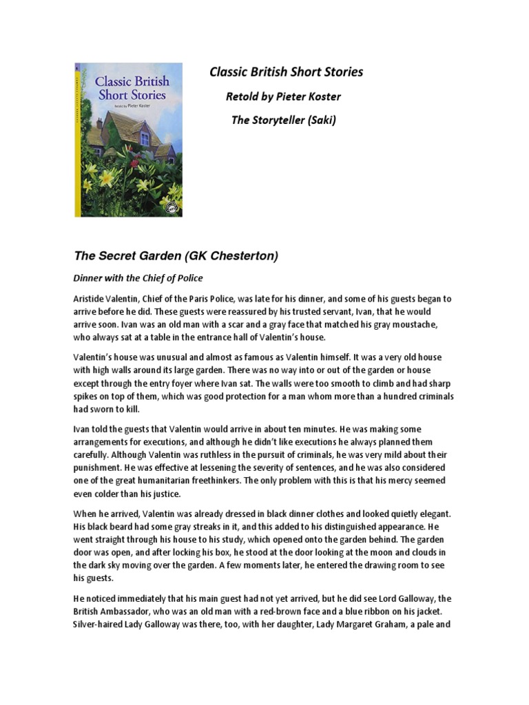 Reading Proyect - Classic British Short Stories | PDF