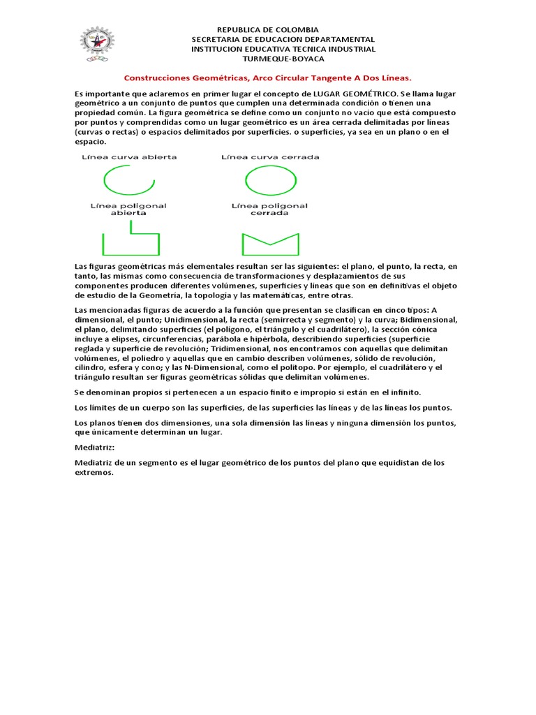 Construcciones Geométricas | PDF | Triángulo | Curva