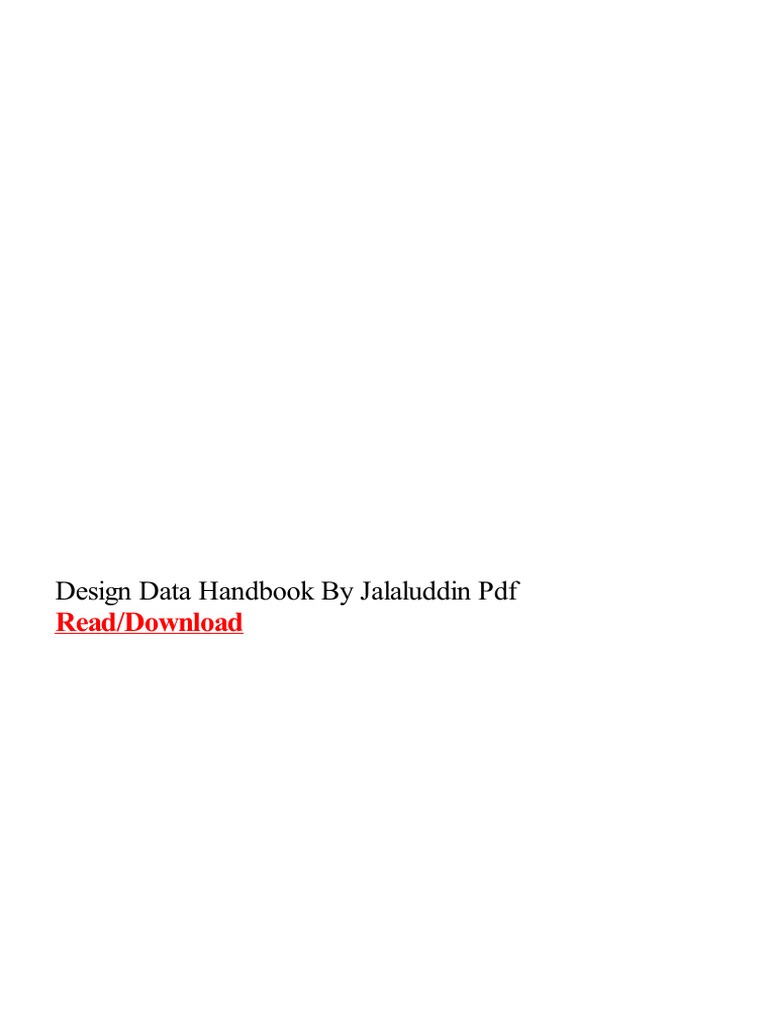 Design Data Handbook by Jalaluddin PDF: Read/Download | PDF | Computers