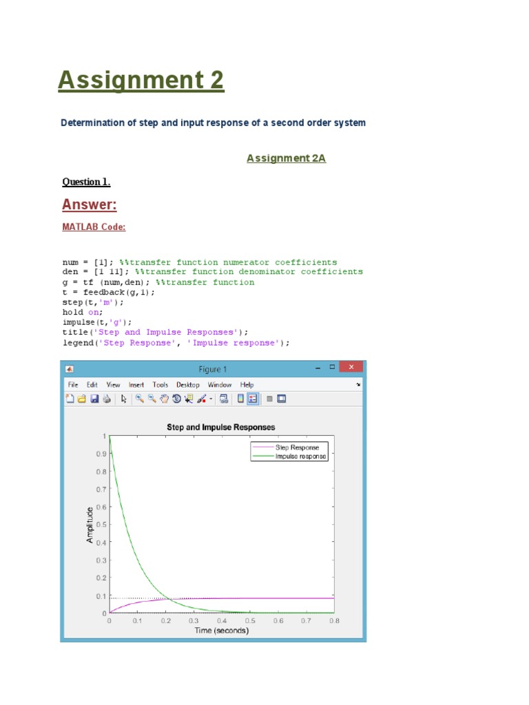 Assignment 2: Answer | PDF | Exponential Function | Control Theory