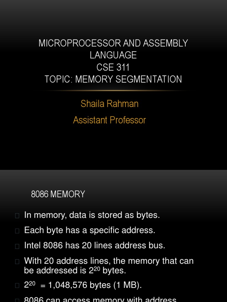 8086 Memory Segmentation | PDF | Computer Architecture | Computer Engineering