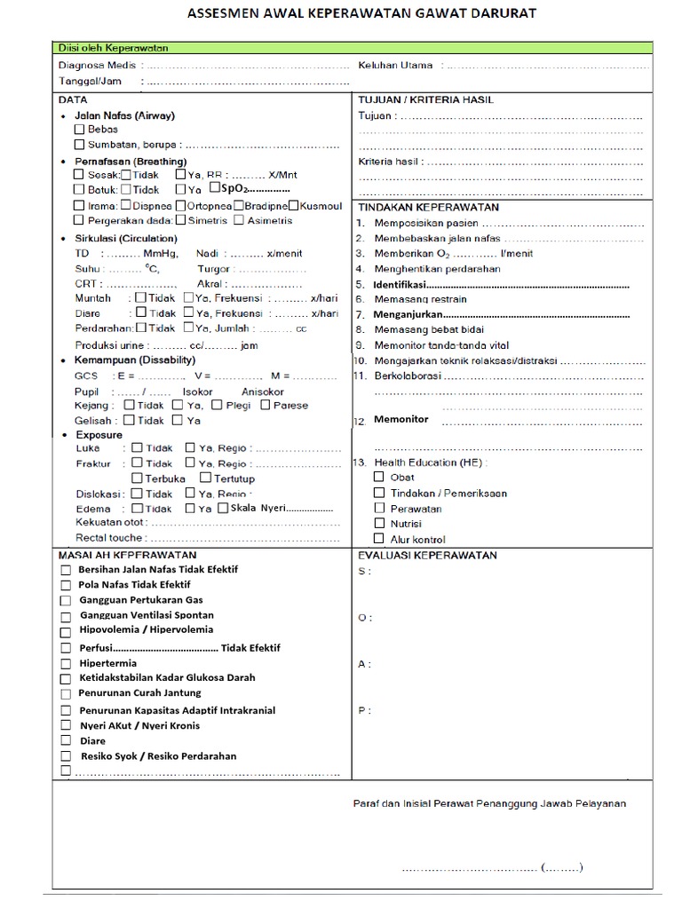 Form ASKEP SDKI PDF | PDF