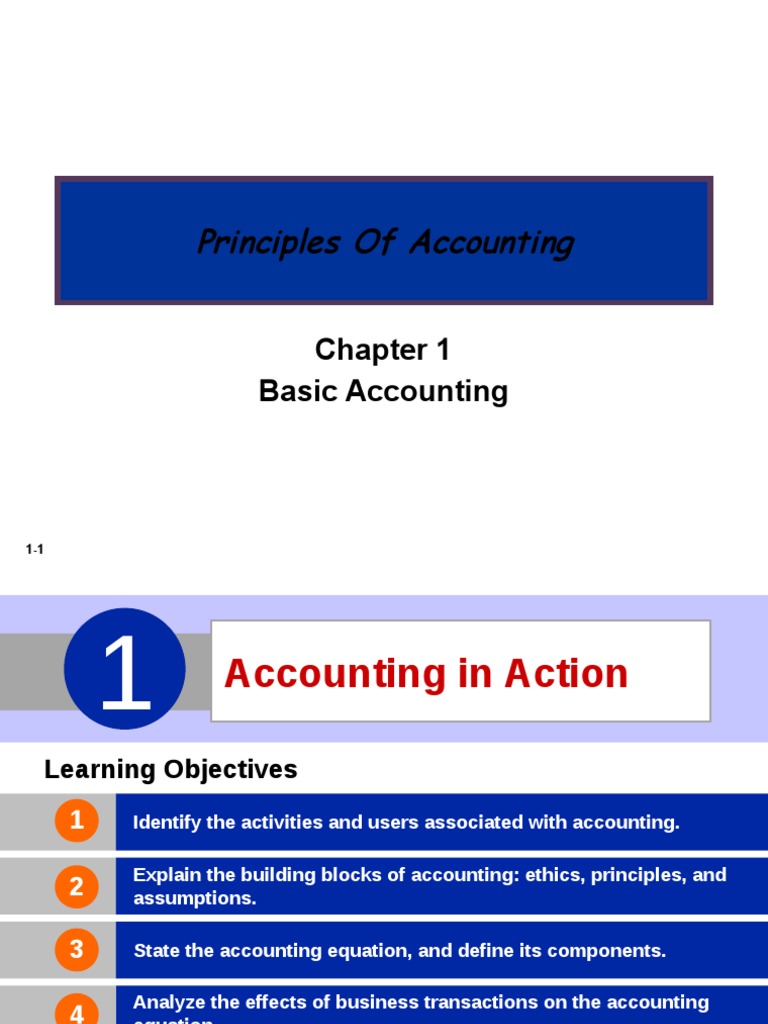 Chapter 1 Accounting in Action | PDF | Balance Sheet | Equity (Finance)