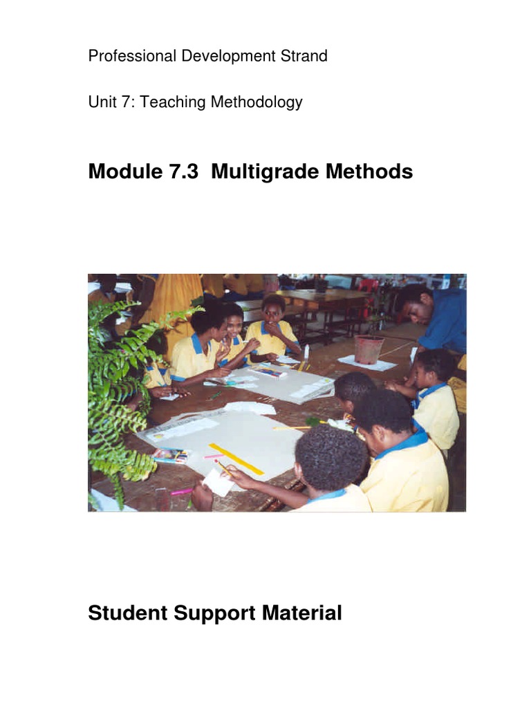 Module 7.3 Multigrade Methods: Professional Development Strand | PDF ...