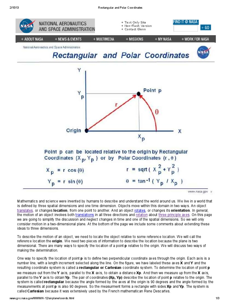 Rectangular and Polar Coordinates | Download Free PDF | Cartesian ...
