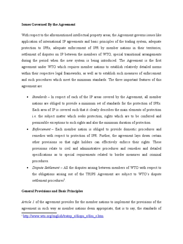 TRIPS Agreement | PDF | Trips Agreement | Intellectual Property
