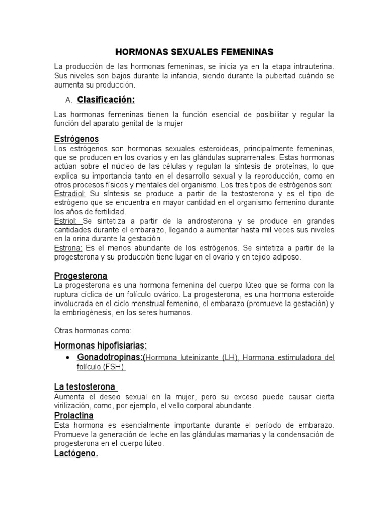 Hormonas Sexuales Femeninas 11 | PDF | Ciclo menstrual | Hormona luteinizante