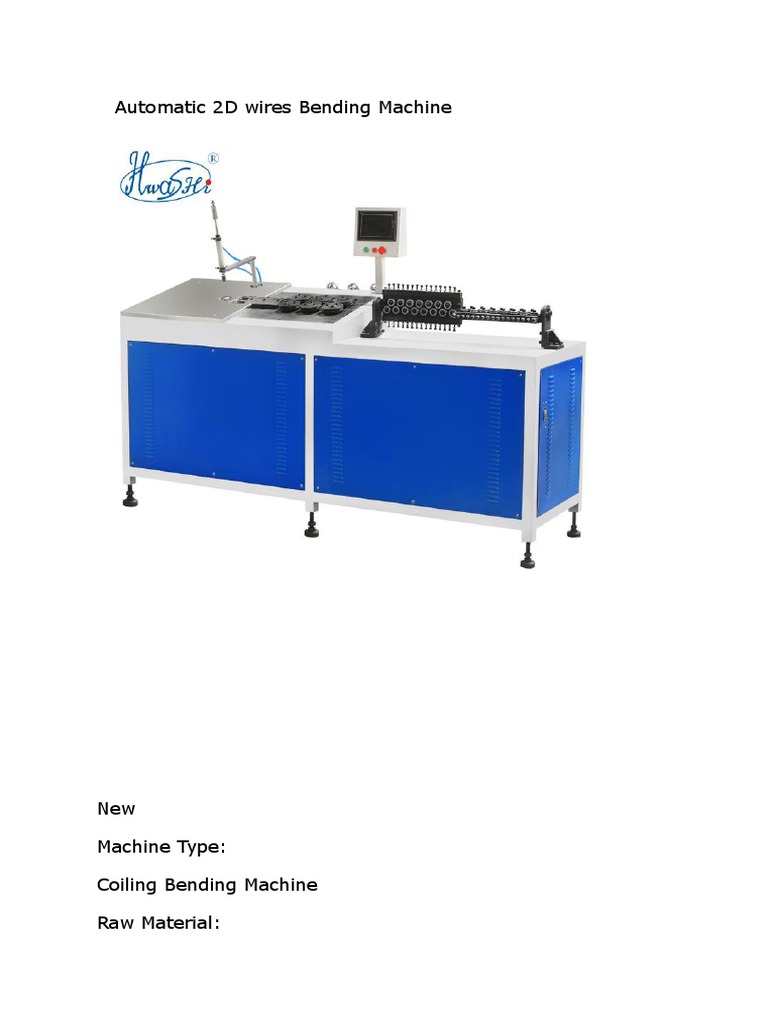 Automatic 2D CNC Wire Bending Machine | PDF | Computers | Technology ...
