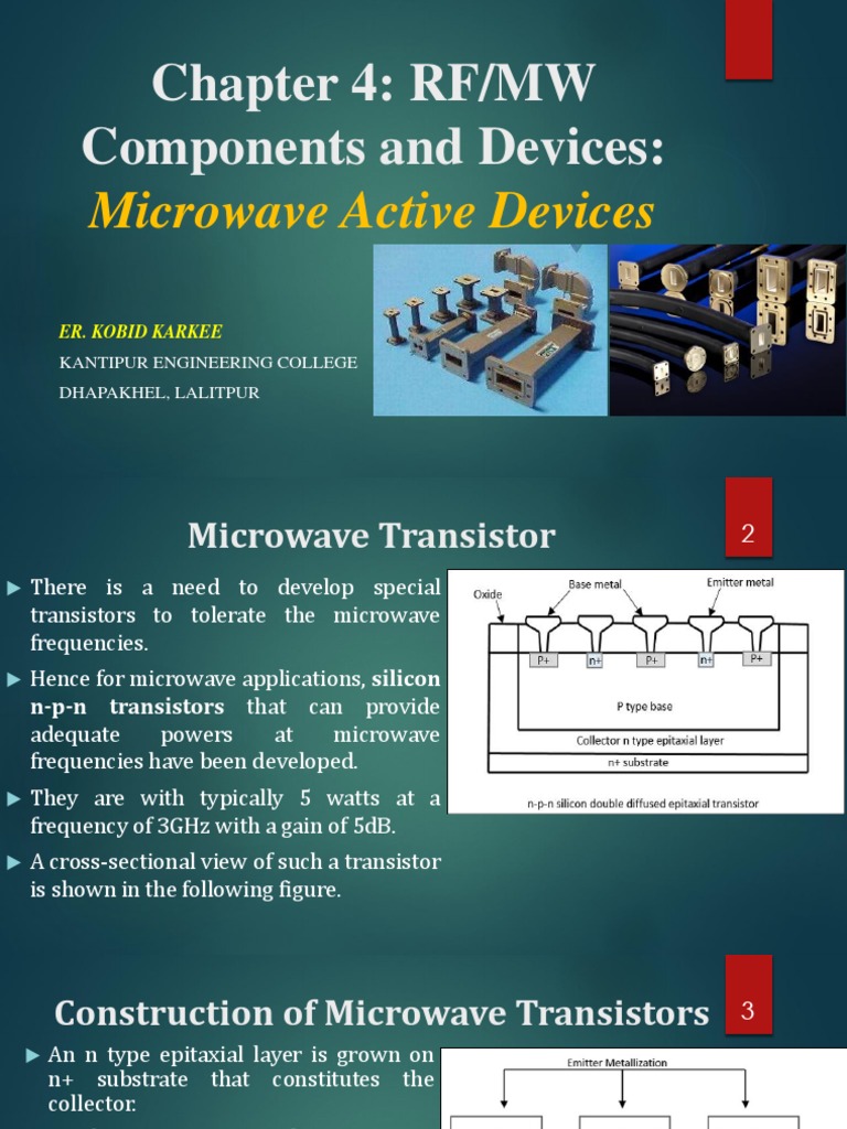 Microwave Engineering-Active Components | PDF | Diode | P–N Junction