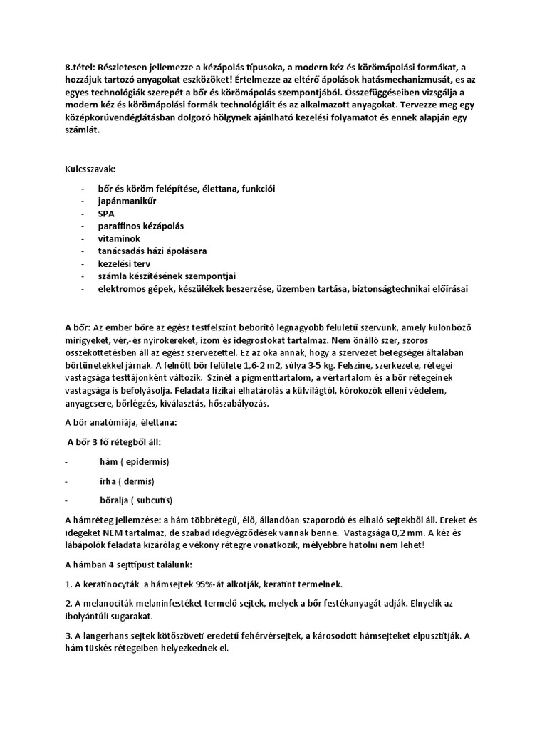 8 Tétel | PDF