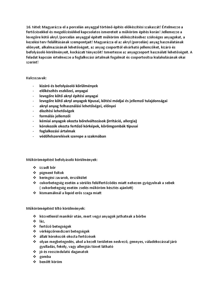 16 Tétel | PDF