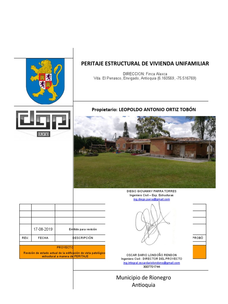 Peritaje Estructural en Envigado | PDF | Hormigón | Sectores Economicos