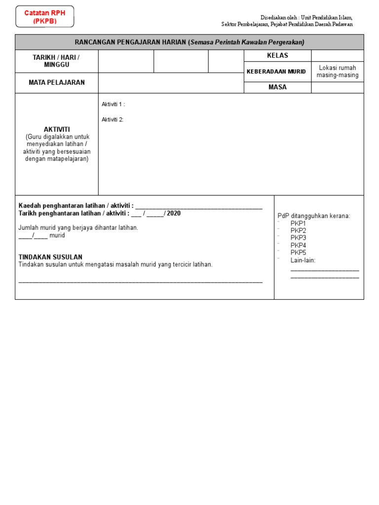 RPH Semasa PKP | PDF