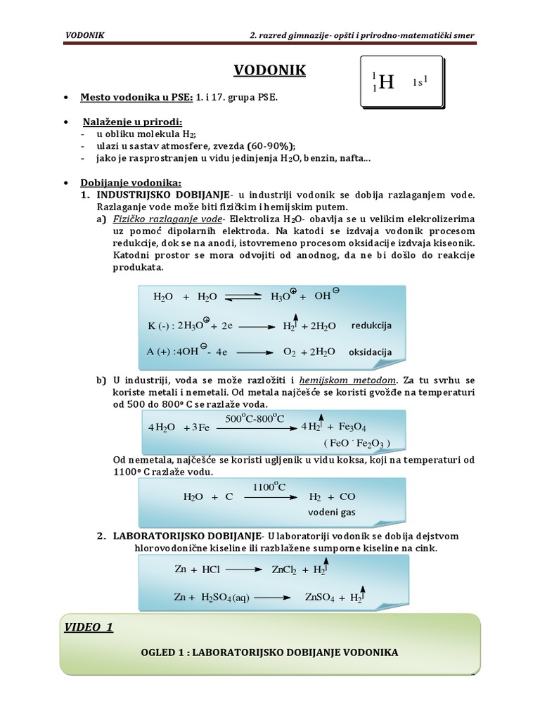 VODONIK Lekcije | PDF