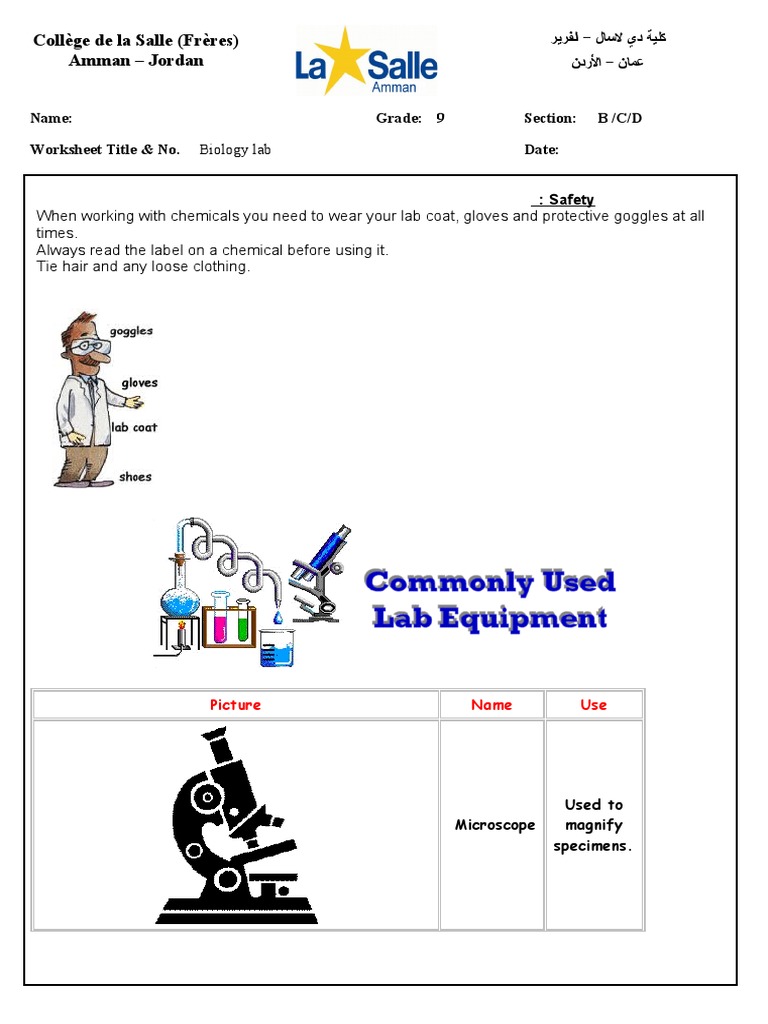 Lab Safety and Tools | PDF | Laboratory Equipment | Glass Applications