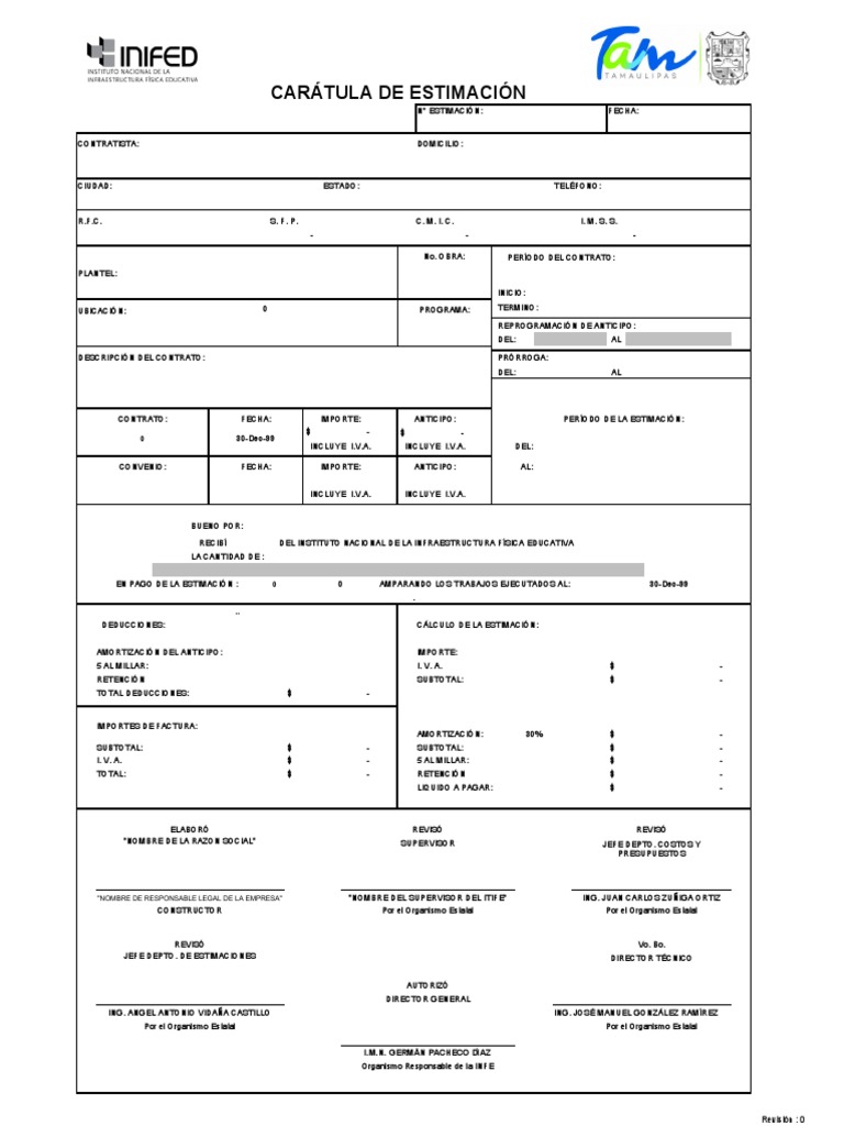 Estimación de avance financiero para obra de construcción | PDF ...