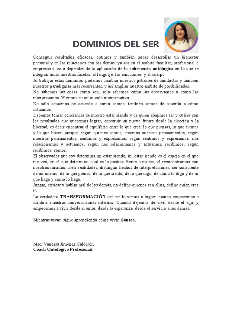 Dominios Del Ser | PDF