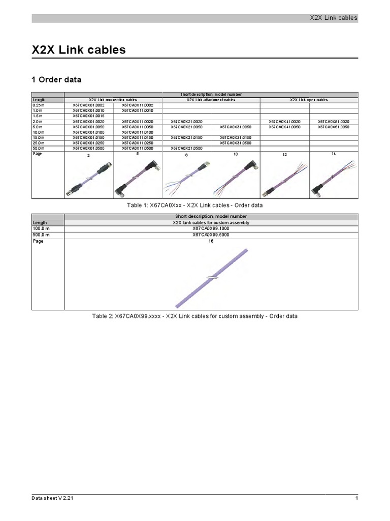 X2X Link Kabel - ENG PDF | PDF | Electrical Wiring | Wire