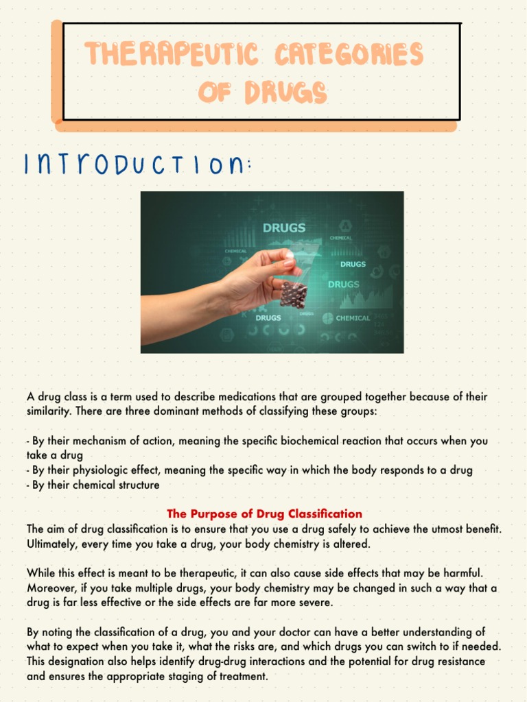 Module 5. Therapeutic Categories of Drugs | PDF