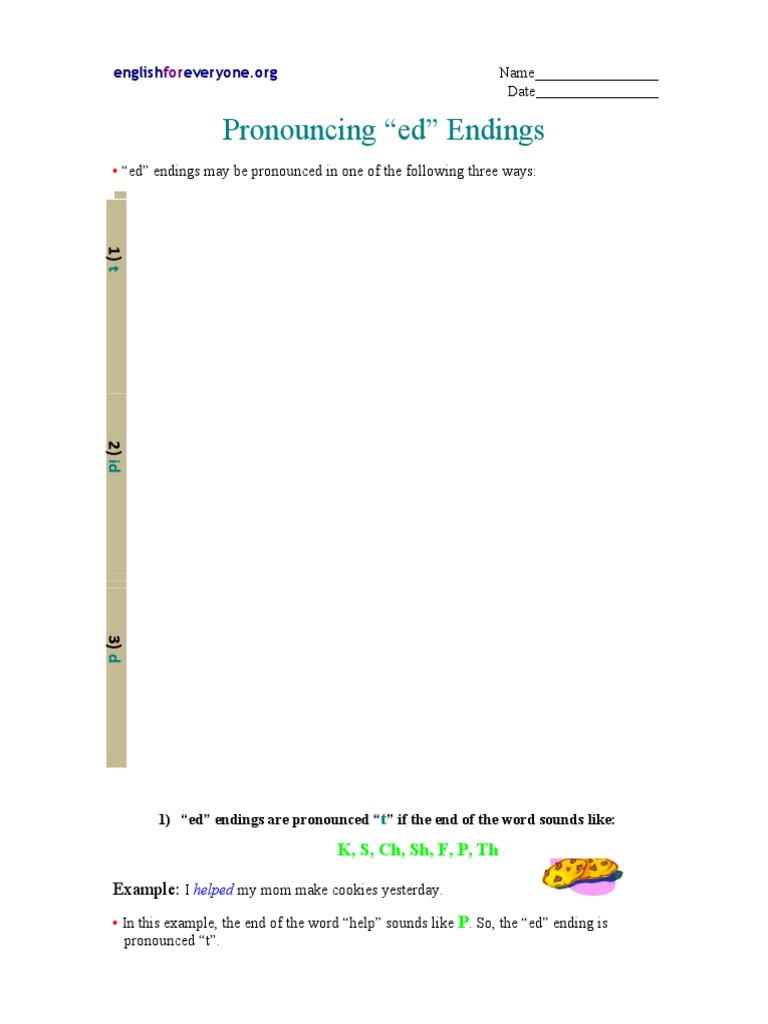 Pronouncing ED Endings | PDF