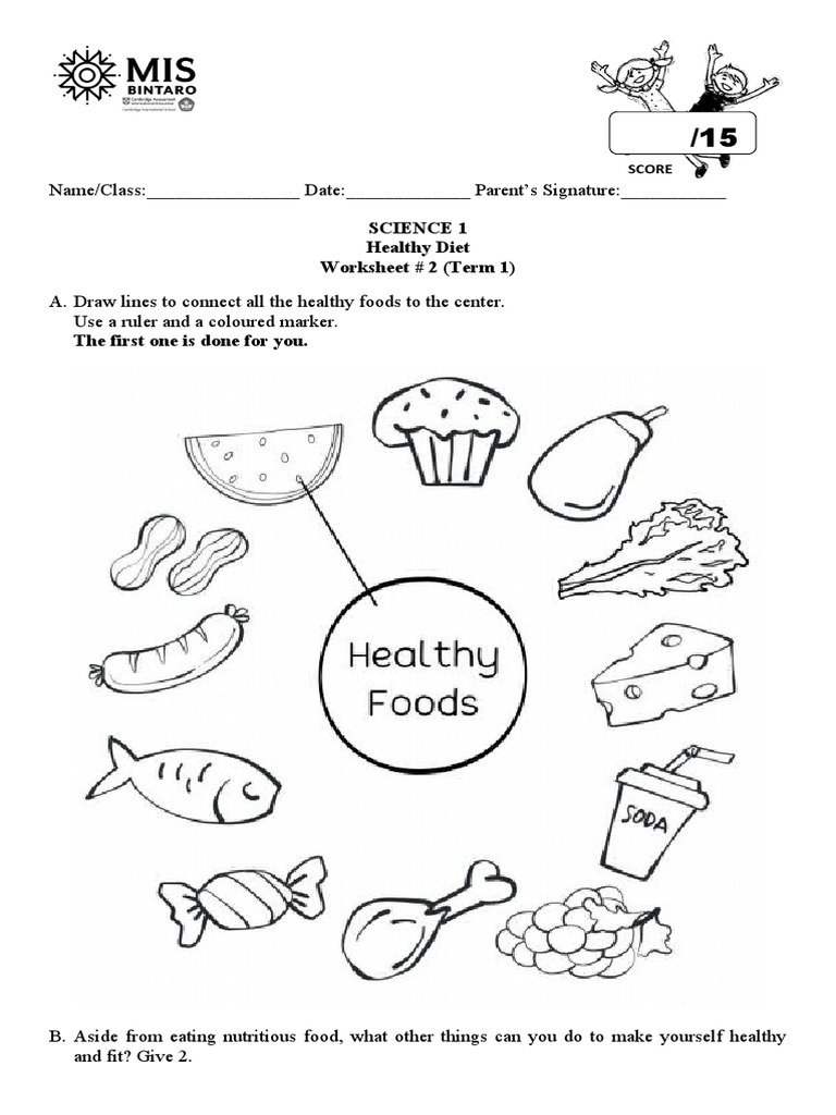 Healthy Diet Worksheet | PDF