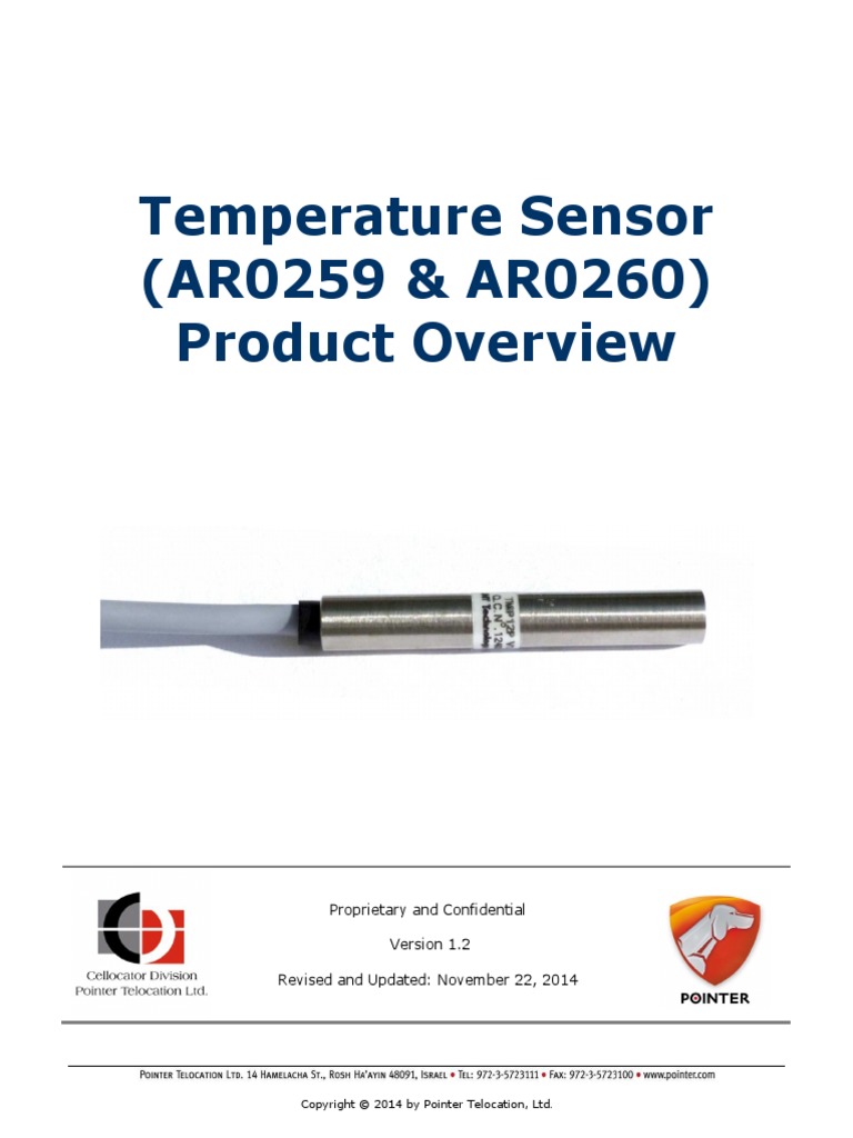 AR259 AR260 Temperature Sensor Product Overview | PDF | Sensor ...