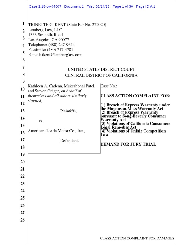 Themselves and All Others Similarly Situated,: Class Action Complaint ...