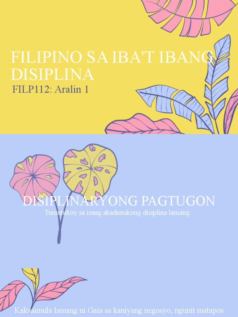 Interdisiplinaryong Pagtugon | PDF