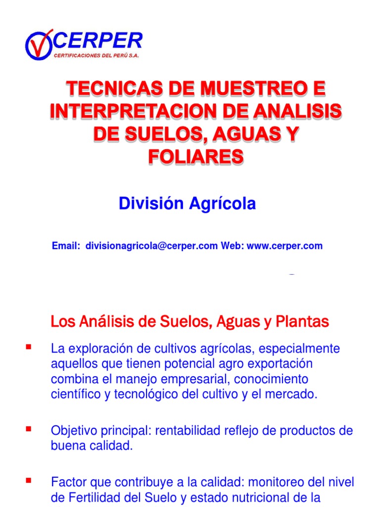 Muestreo e Interpretacion de Analisis PDF | PDF | Hoja | Suelo