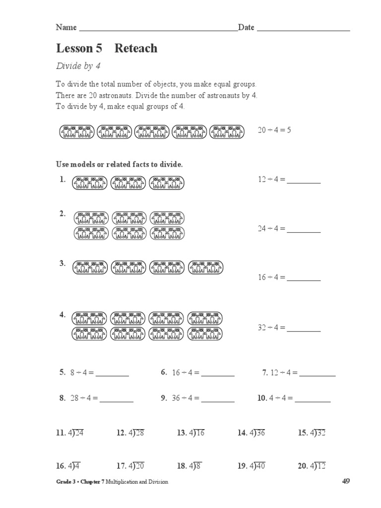 reteach-worksheet-divide-by-4-pdf
