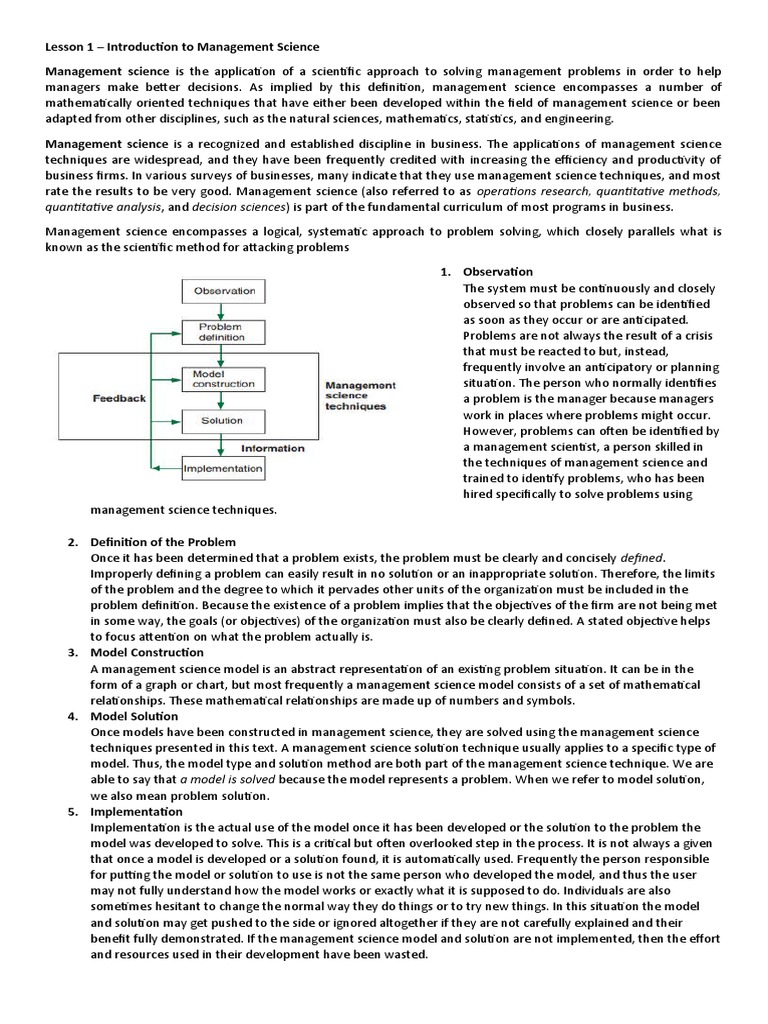 Quantitative Analysis, and Decision Sciences) Is Part of The ...