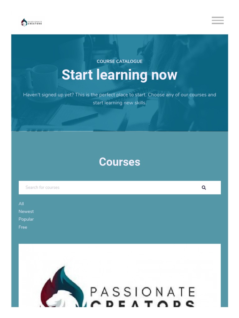 Start Learning Now: Courses | PDF