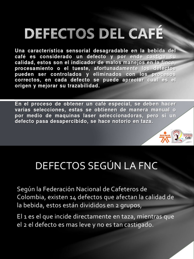 Defectos Del Café | Descargar gratis PDF | Sabor | café