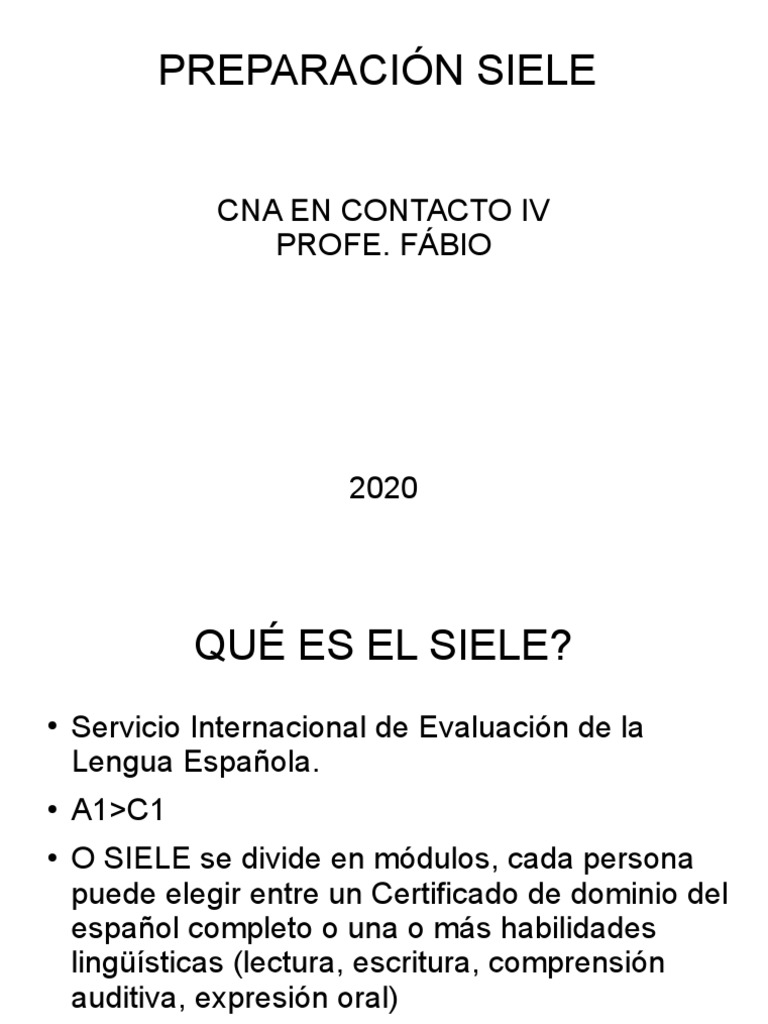 Preparación SIELE | PDF