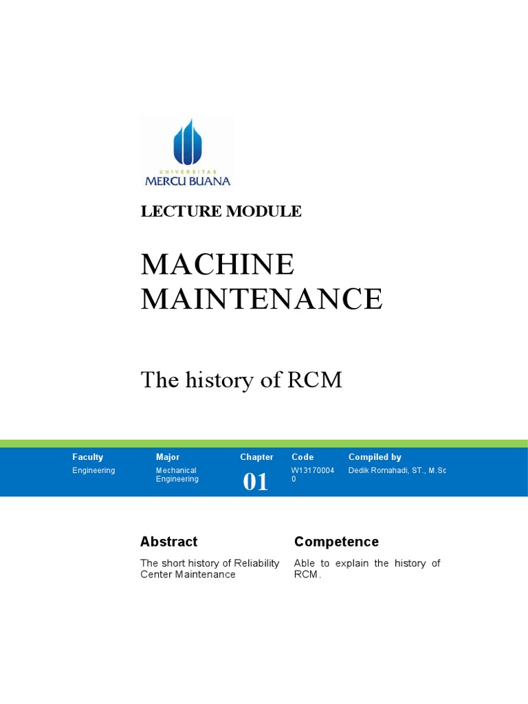 01 History of RCM | PDF
