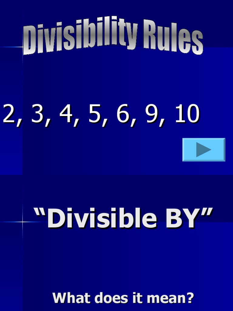 Divisability Rules | PDF | Numbers | Abstract Algebra