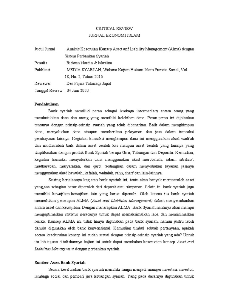 Contoh Critical Review | PDF