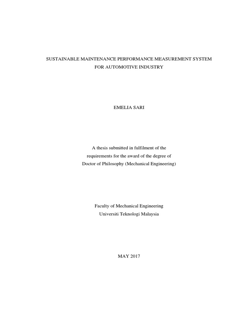 2017 Maintenance Performance Automotive Industry PDF | PDF | Survey ...