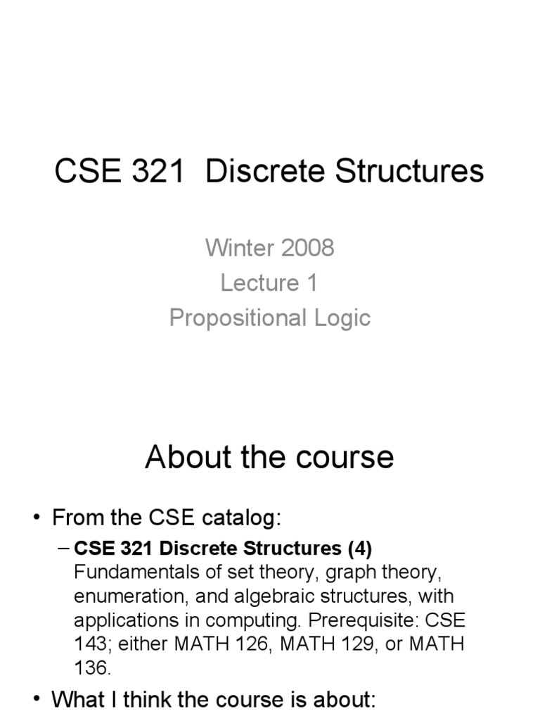Discreet Structure | PDF | Discrete Mathematics | Formalism (Deductive)