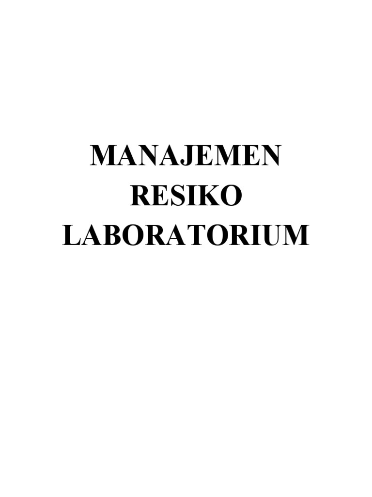 Manajemen Resiko Laboratorium | PDF