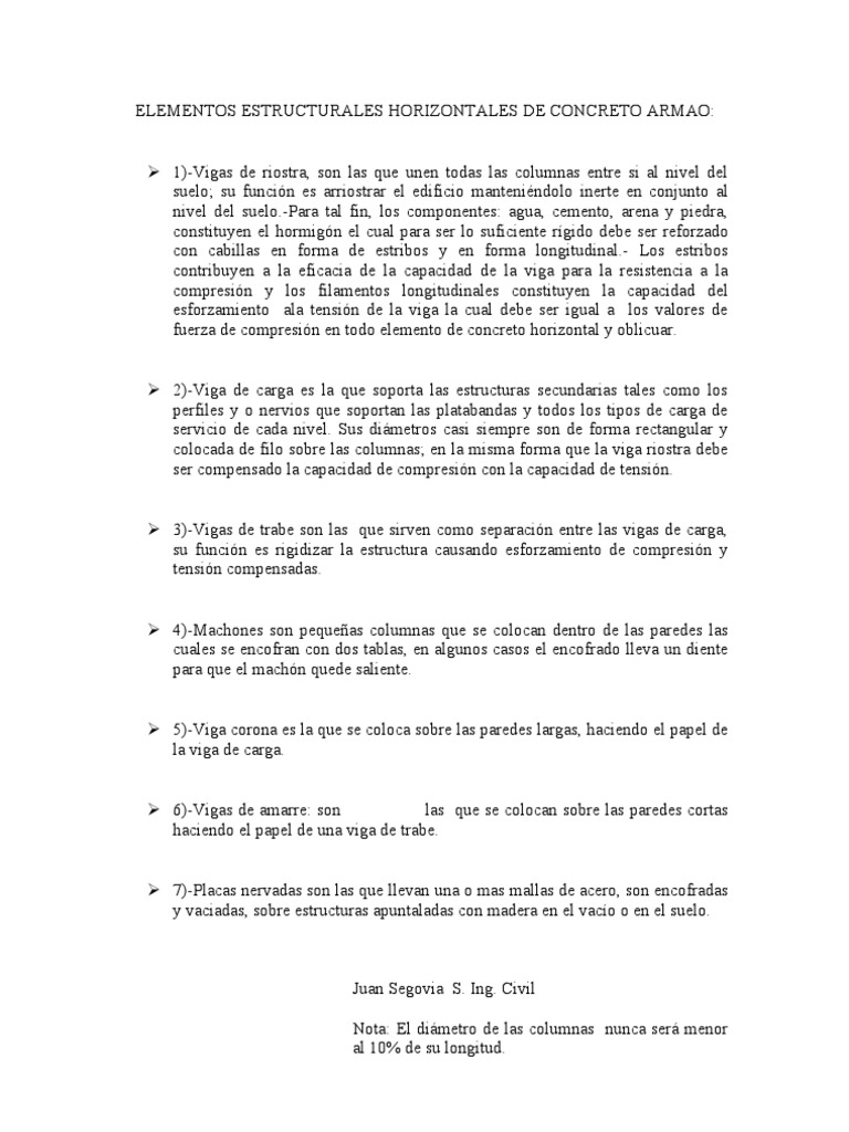 Elementos Estructurales Horizontales de Concreto Armao | PDF ...
