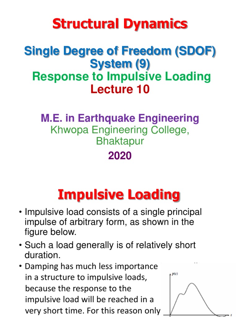 Structural Dynamics: Single Degree of Freedom (SDOF) System | PDF | Mechanical Engineering ...