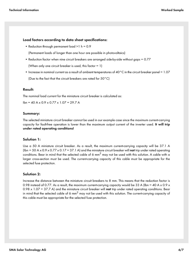 Load Factors According To Data Sheet Specifications:: Under Rated ...
