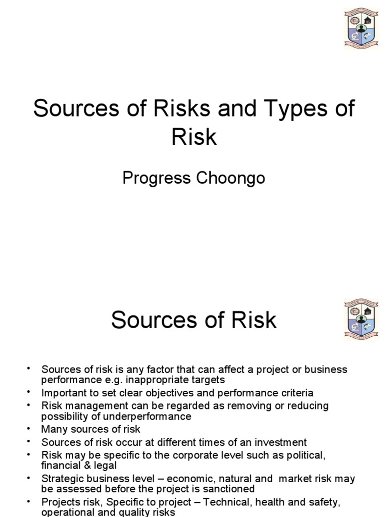 3 Sources of Risk and Types of Risk | PDF | Risk | Risk Management