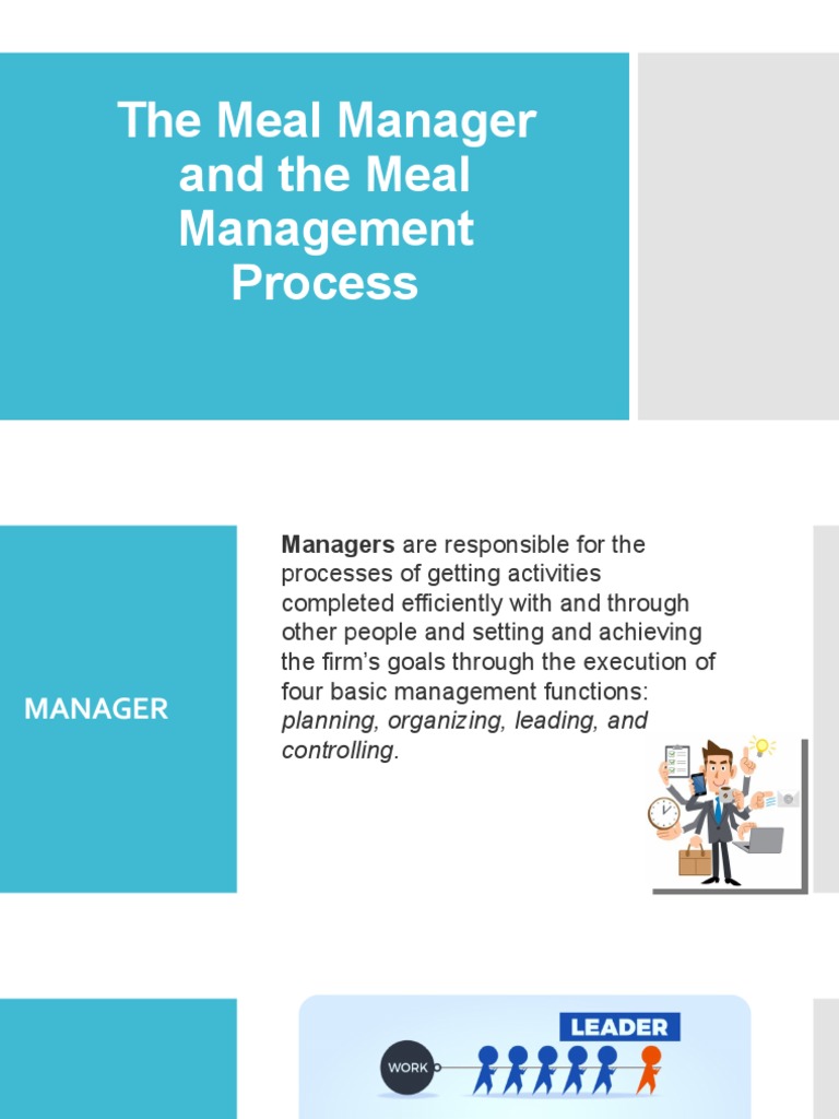 The Meal Manager and The Meal Management Process | PDF | Meal | Restaurants